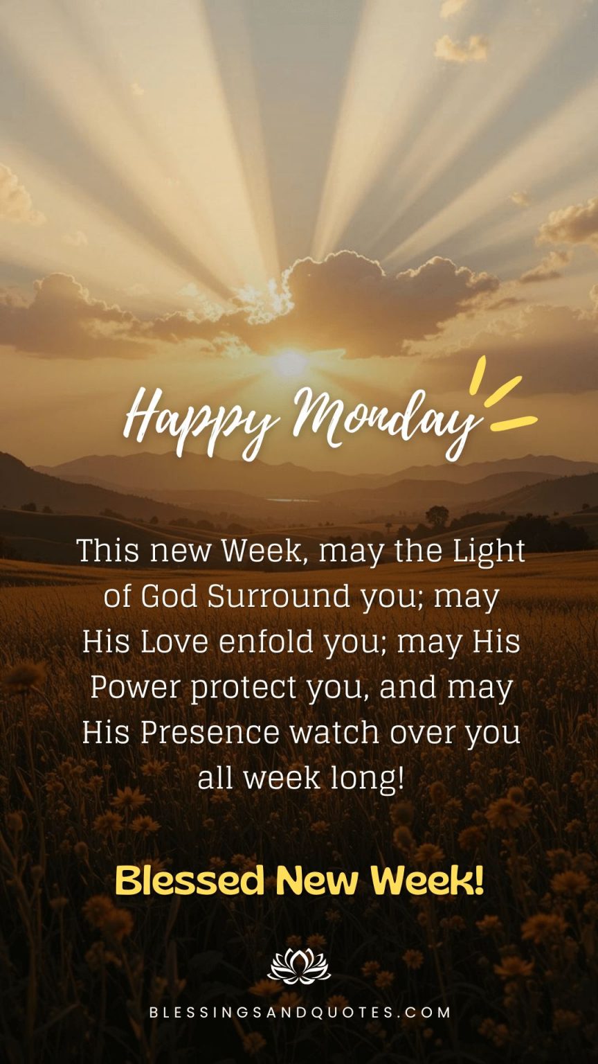 10 Beautiful Monday Blessings Images with Uplifting Quotes