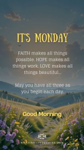 10 Beautiful Monday Blessings Images with Uplifting Quotes