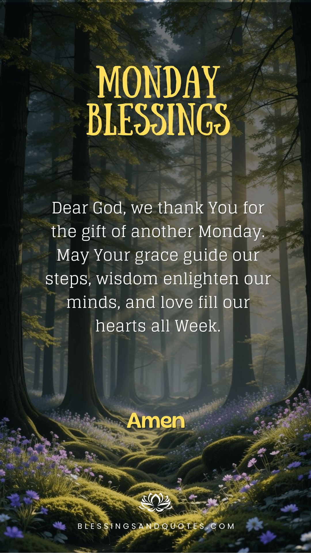 10 Beautiful Monday Blessings Images with Uplifting Quotes